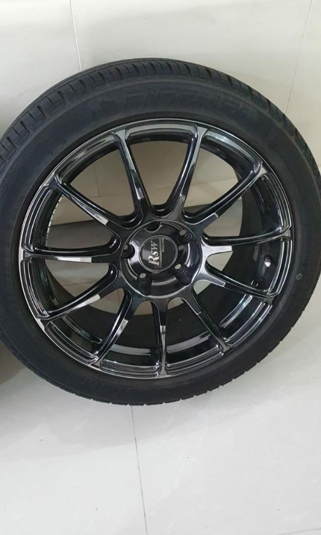 Rsw rims with tyres, Car Accessories, Accessories on Carousell