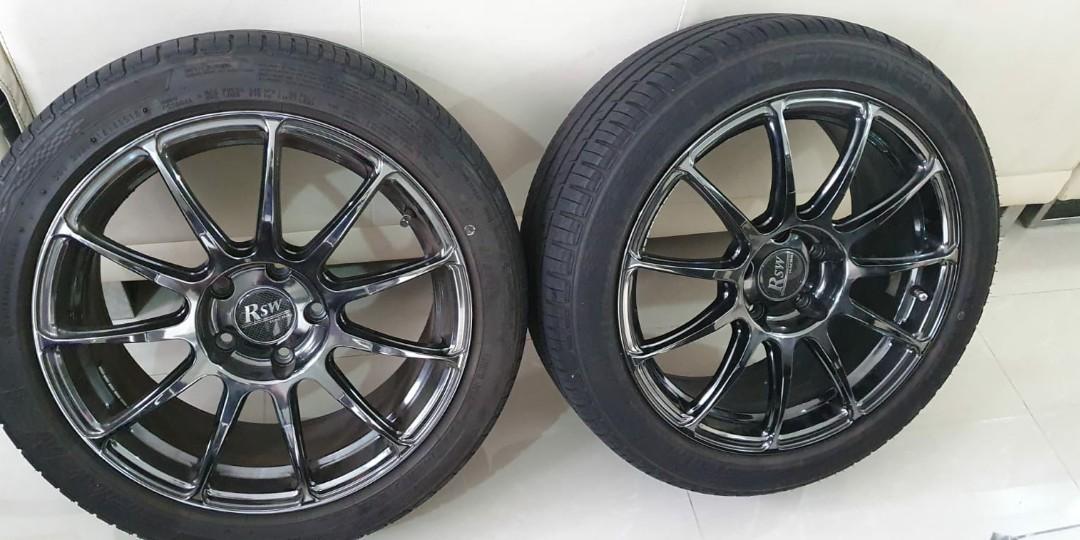 Rsw rims with tyres, Car Accessories, Accessories on Carousell