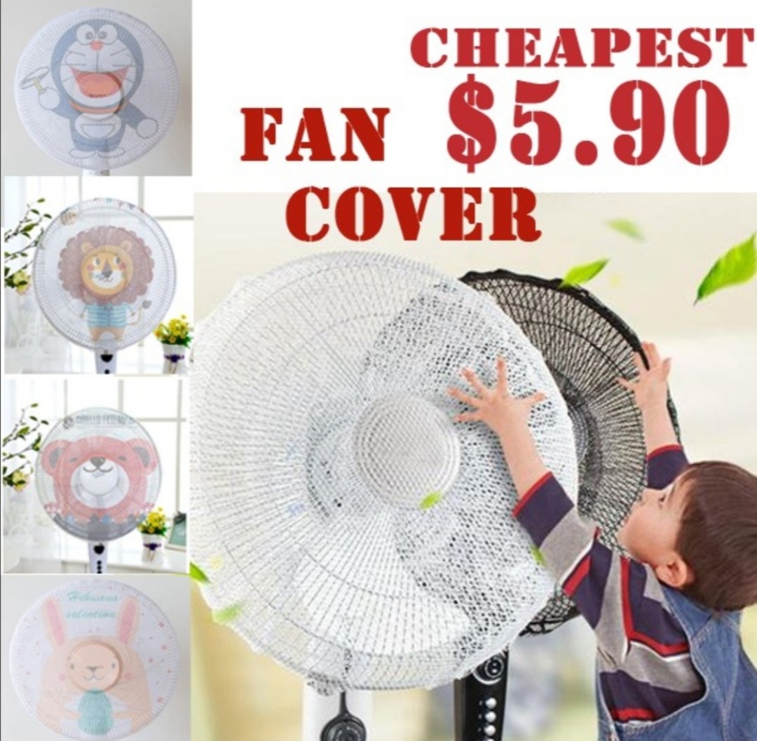 Safety Cute Baby Fan Cover, Fan Cover Protection, Secured Netting for ...