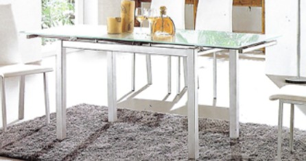 Tempered Glass Extendable Dining Table (Used), Furniture & Home Living ...