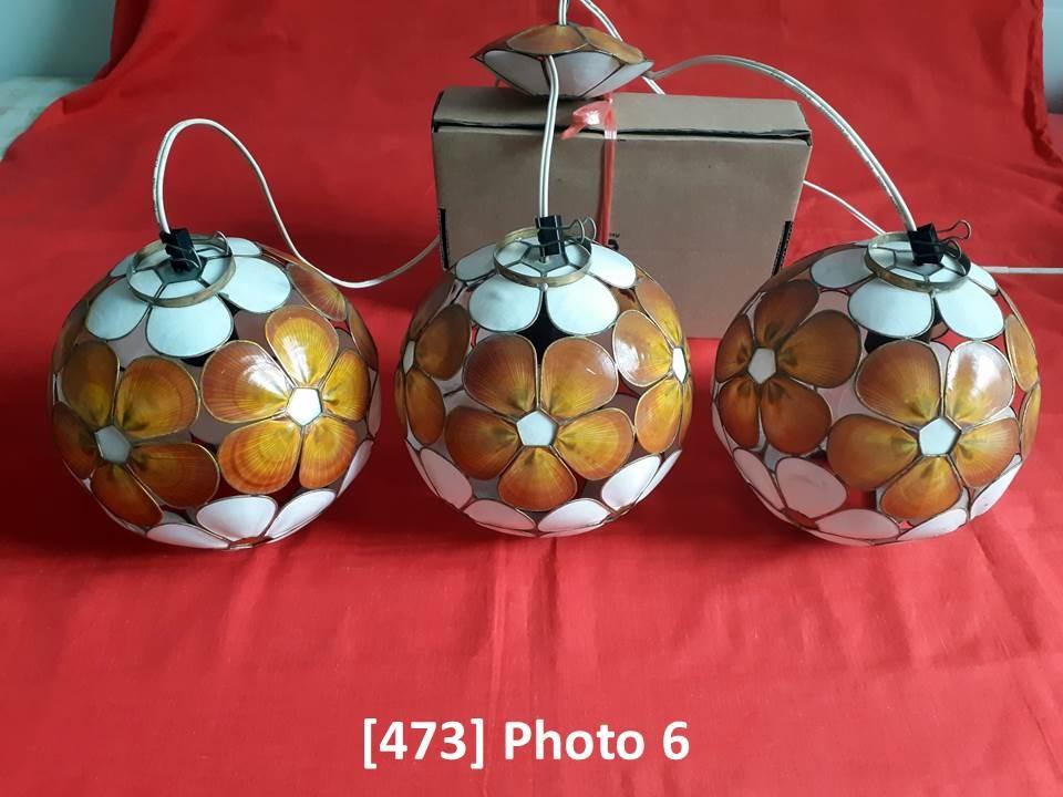 [473] Philippine Capiz Shell Pendant Lamp, Furniture & Home Living ...