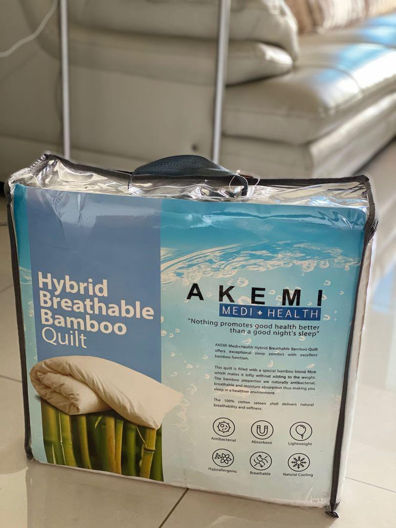 Akemi hybrid breathable bamboo quilt, Furniture & Home Living, Bedding ...