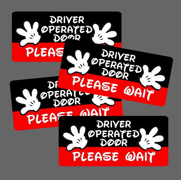 Automatic Car door stickers labels weatherproof Grab Driver Deliveroo ...