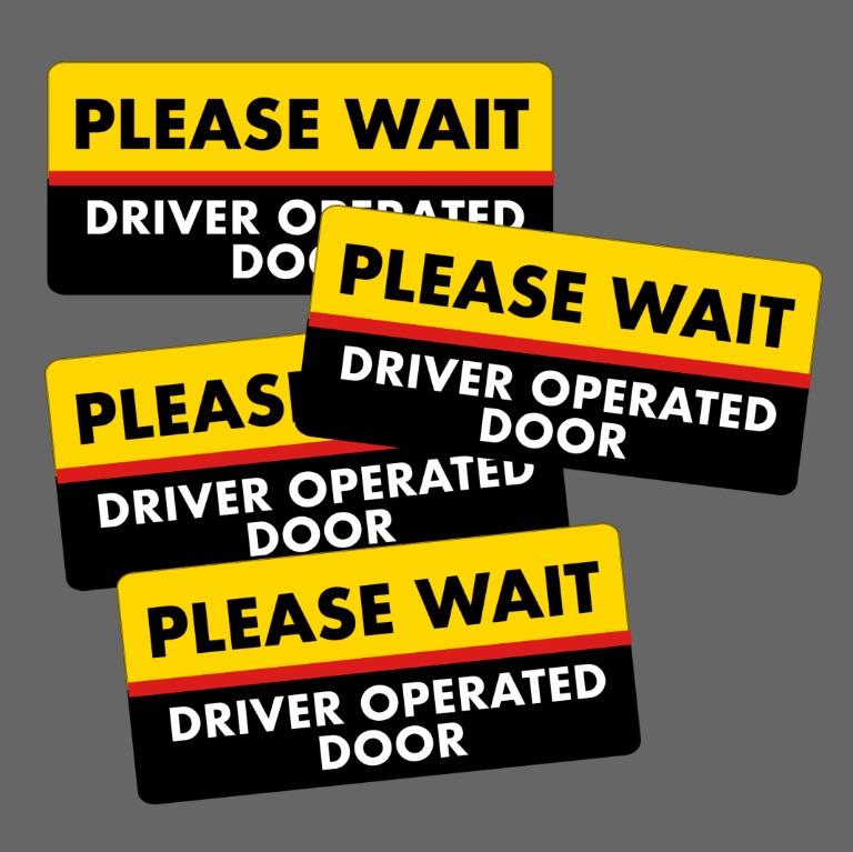 Automatic Car door stickers labels weatherproof Grab Driver Deliveroo ...