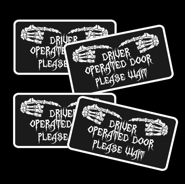 Automatic Car door stickers labels weatherproof Grab Driver Deliveroo ...