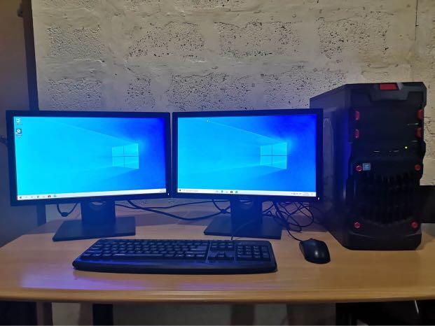 Dual Monitor Desktop, Computers & Tech, Desktops On Carousell