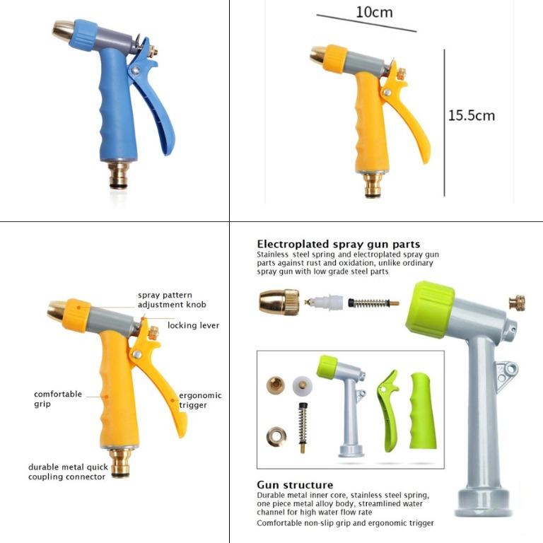 8m/10m HDB Carpark Car Wash/Bike Wash Hose + Spray Gun Set, Car ...