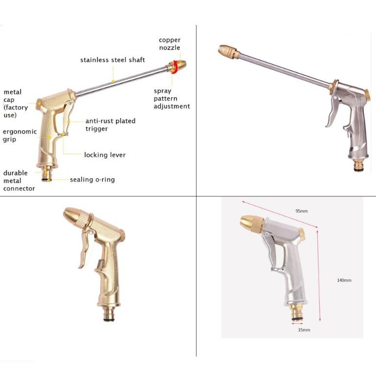 8m/10m HDB Carpark Car Wash/Bike Wash Hose + Spray Gun Set, Car ...