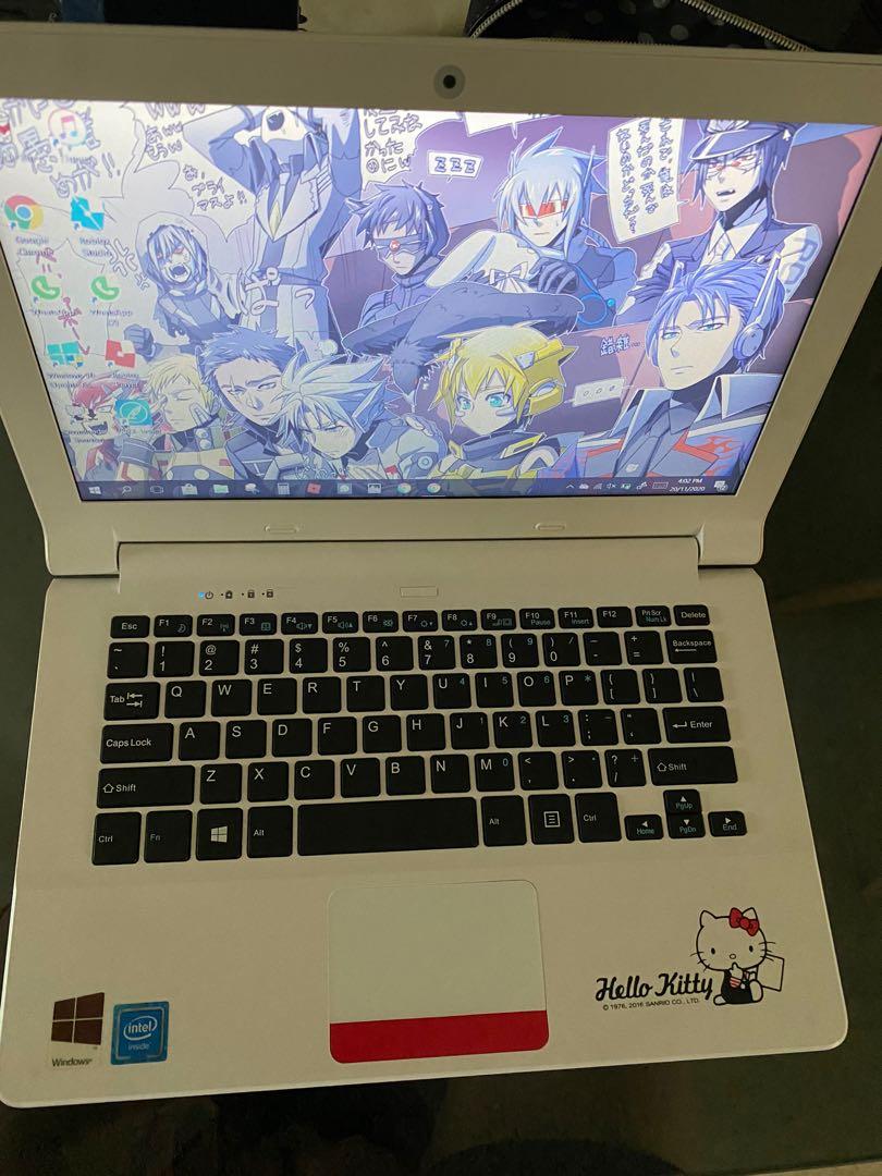 Laptop hello kitty, Computers & Tech, Laptops & Notebooks on Carousell