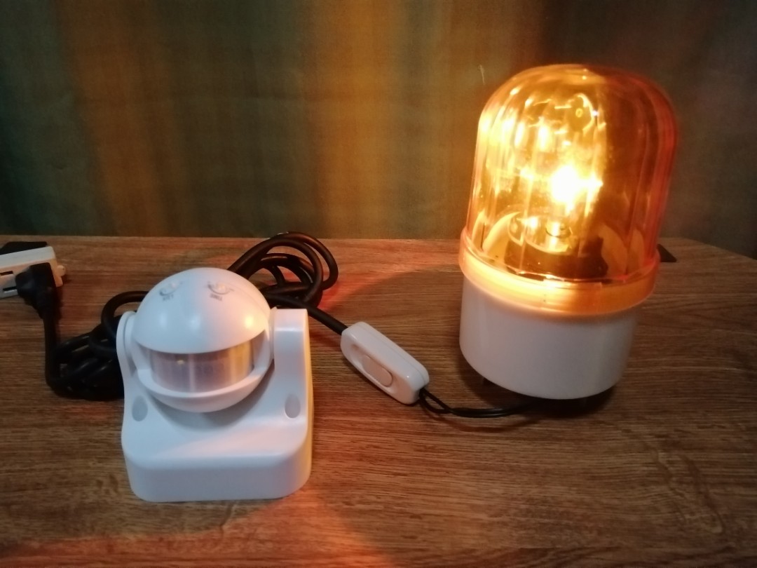 Motion Sensor PIR Burglar Alarm Siren Warning Light Horn, Furniture ...