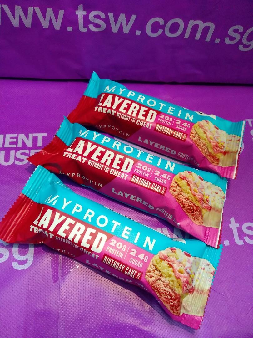 MyProtein Bars Layered Protein Bars, Health & Nutrition, Health ...
