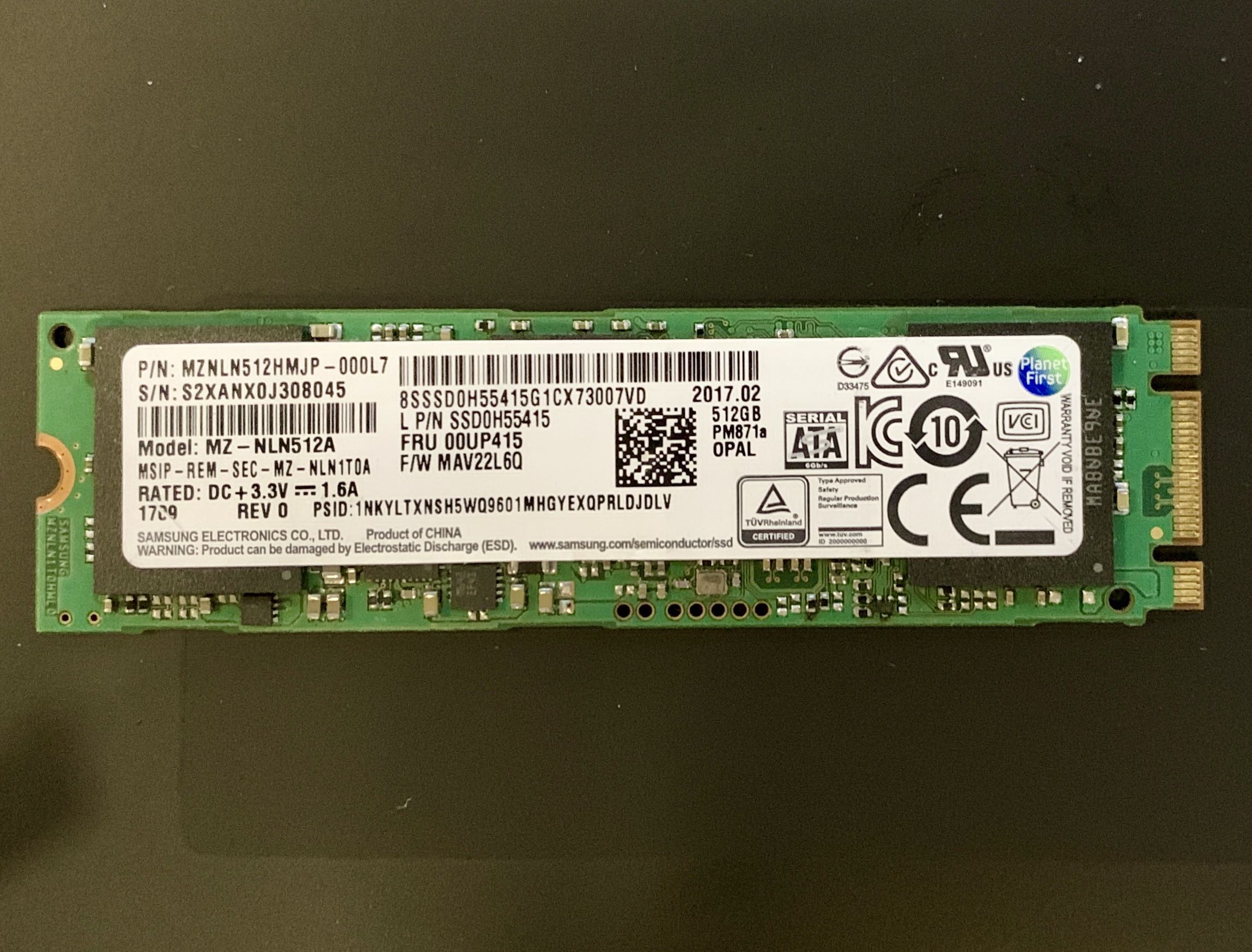SAMSUNG 512GB SATA III PM871a M.2 SSD, Computers & Tech, Parts ...