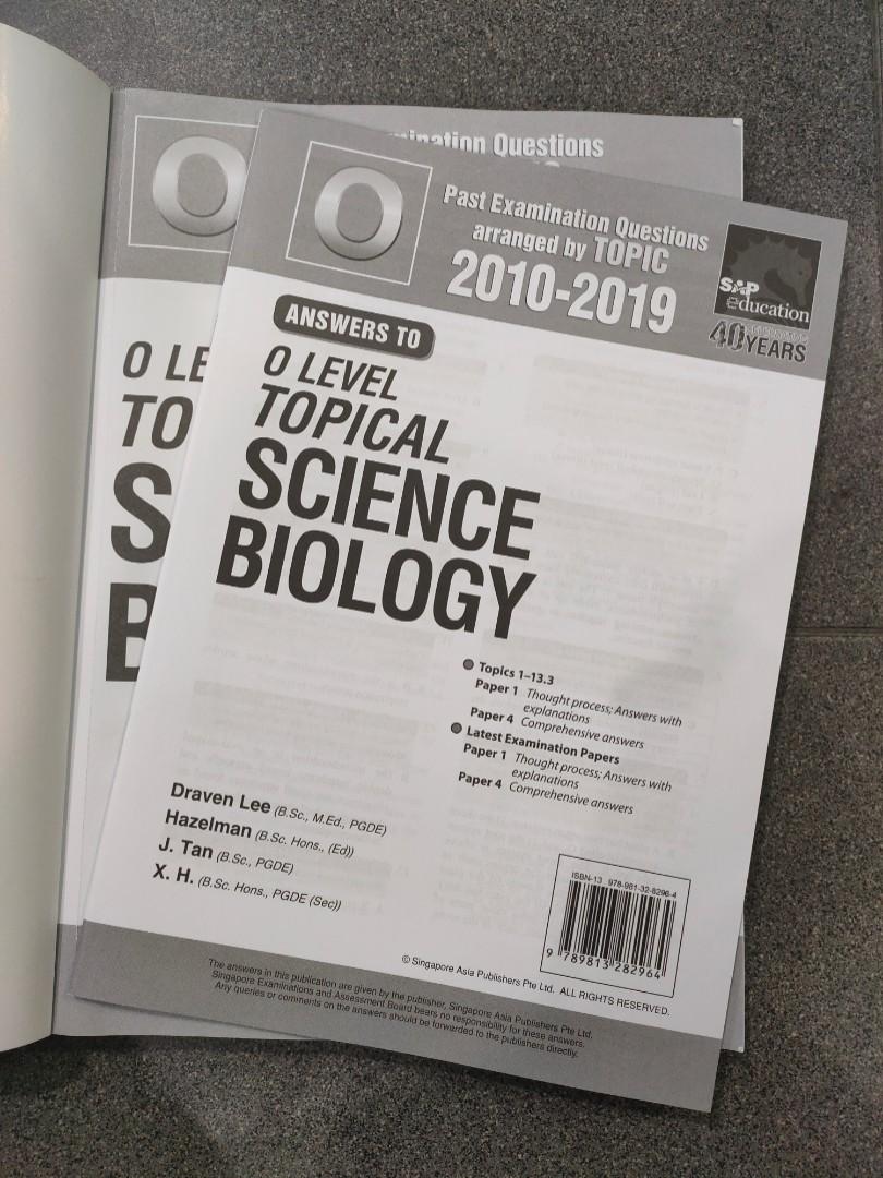 Science Biology O level topical TYS 2010-2019, Hobbies & Toys, Books ...