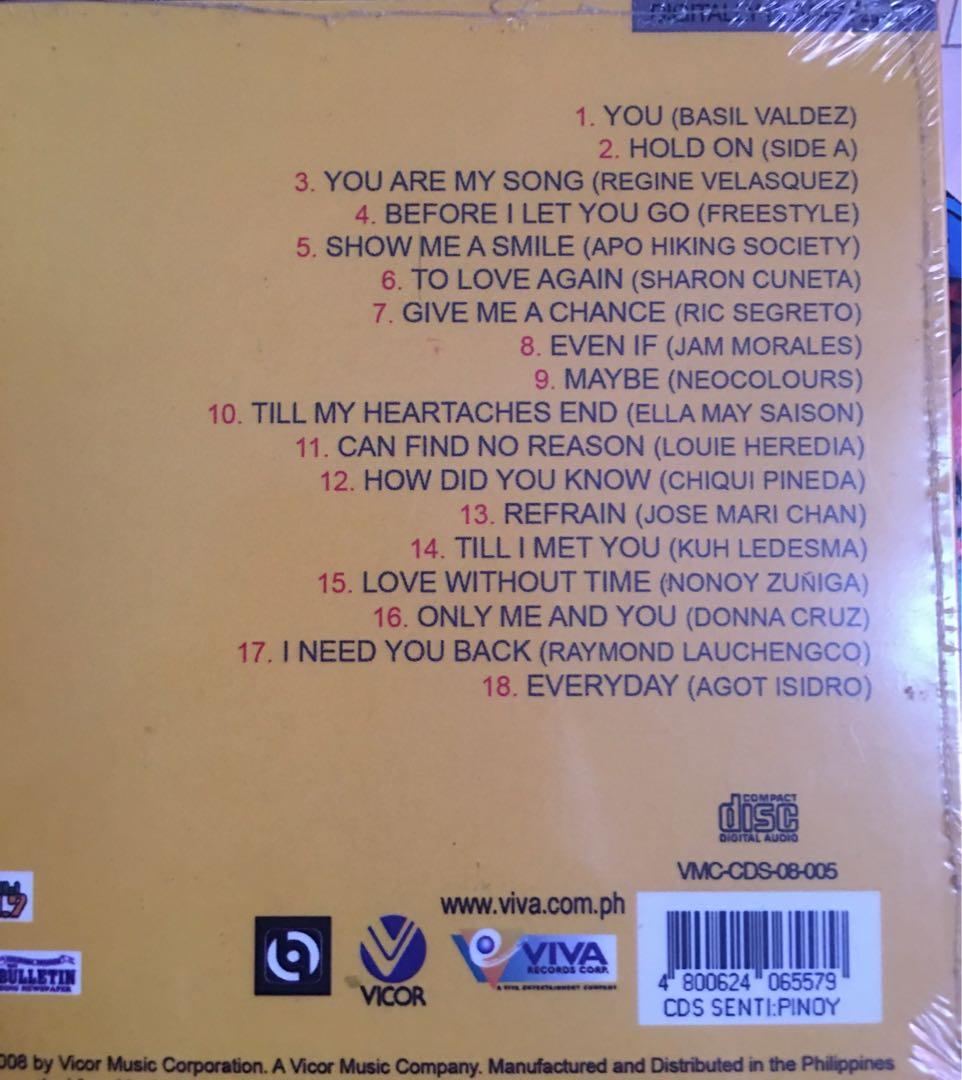 SENTI PINOY LOVE SONGS CD, Hobbies & Toys, Music & Media, Music Scores ...