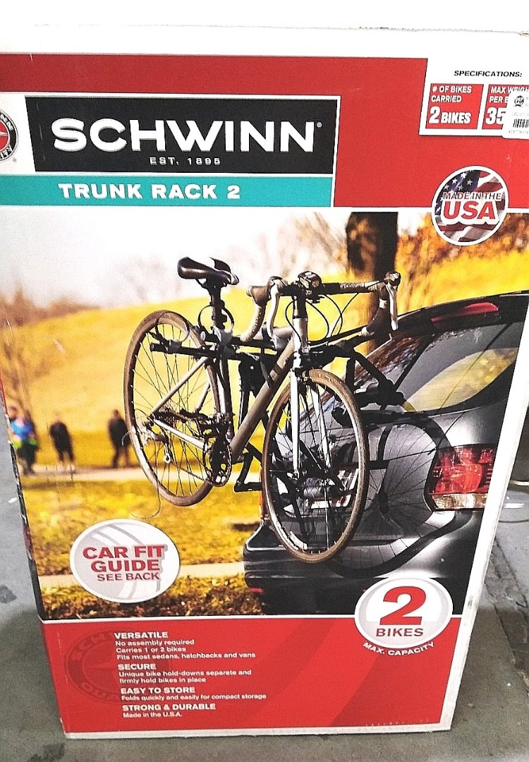 Shwinn Made in USA Car Vehicle 2 Bicycle Bike Trunk Rack Carrier Brand ...