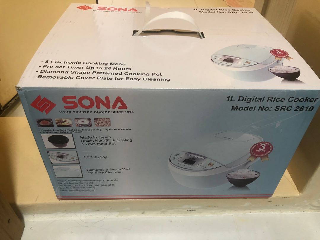 Sona 1L Digital Rice Cooker, TV & Home Appliances, Kitchen Appliances ...