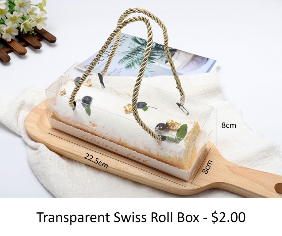 Transparent Swiss Roll Box - $2.00, Everything Else on Carousell