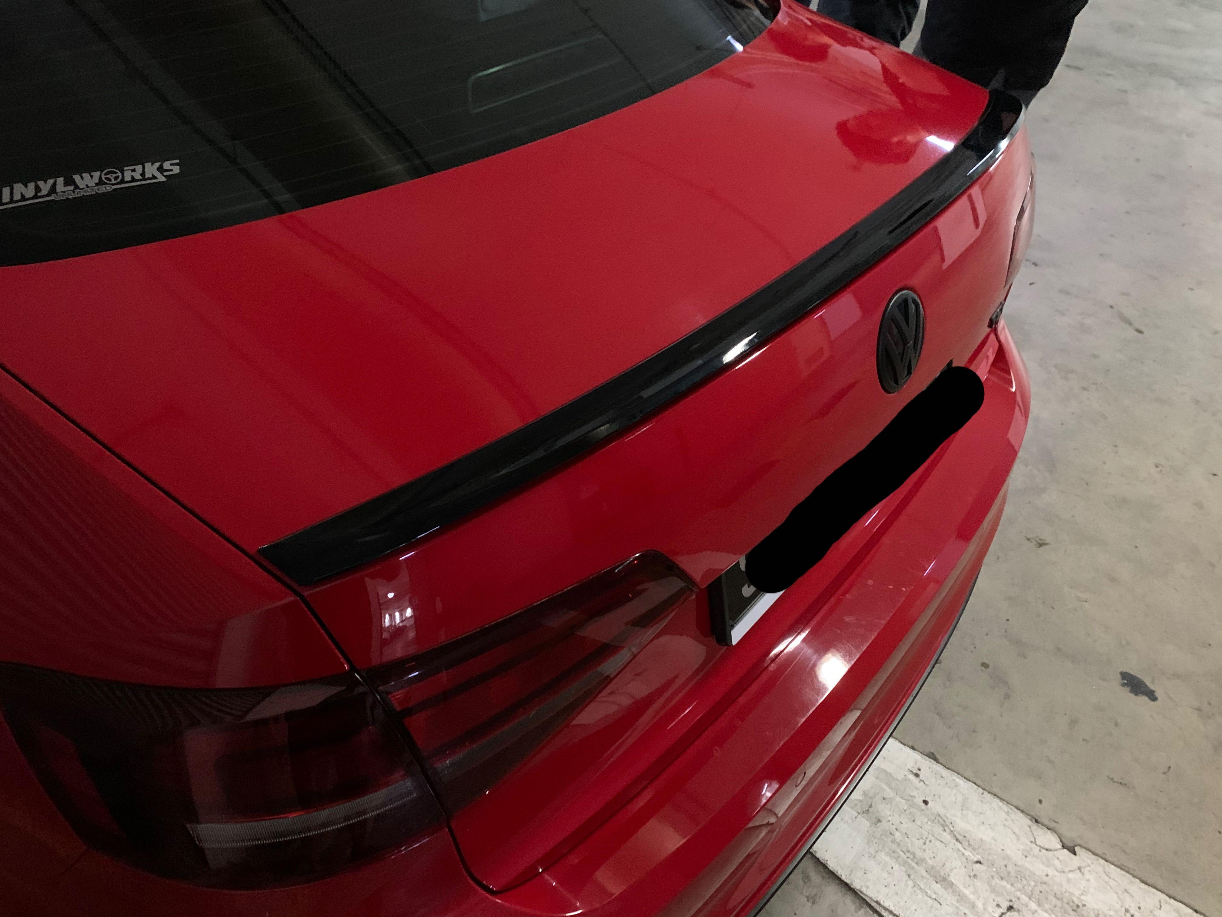 Volkswagen rear spoiler sticker wrap, Car Accessories, Accessories on ...