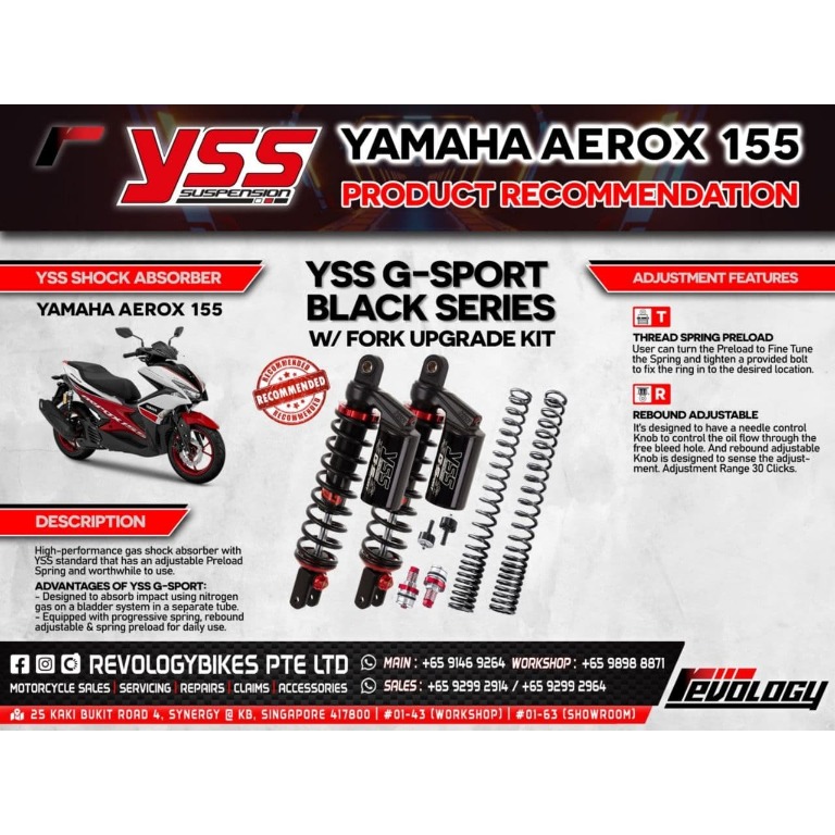 YAMAHA AEROX 155 YSS SHOCK ABSORBER YSS SUSPENSION RECOMMENDED ...