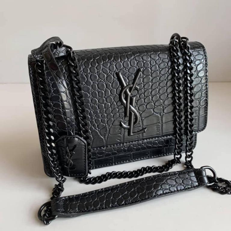 Ysl Black Chain, Women's Fashion, Bags & Wallets, Cross-body Bags on ...