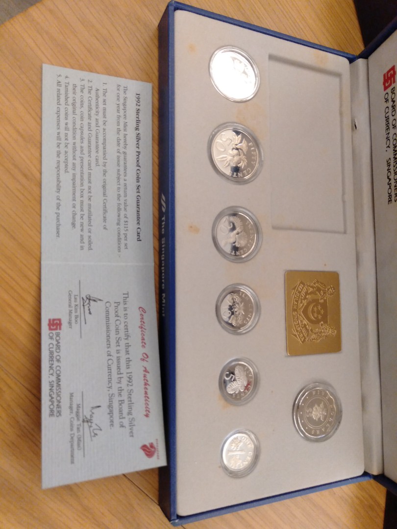 1992 Silver Proof Coin set Singapore, Hobbies & Toys, Memorabilia ...