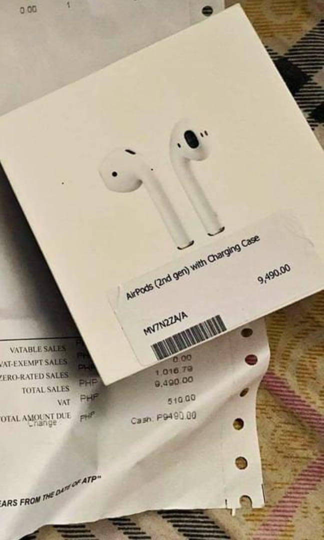 Airpods gen 2 original with receipt, Audio, Earphones on Carousell