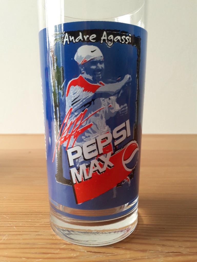 Andre Agassi Pepsi Max Glass, Hobbies & Toys, Memorabilia ...