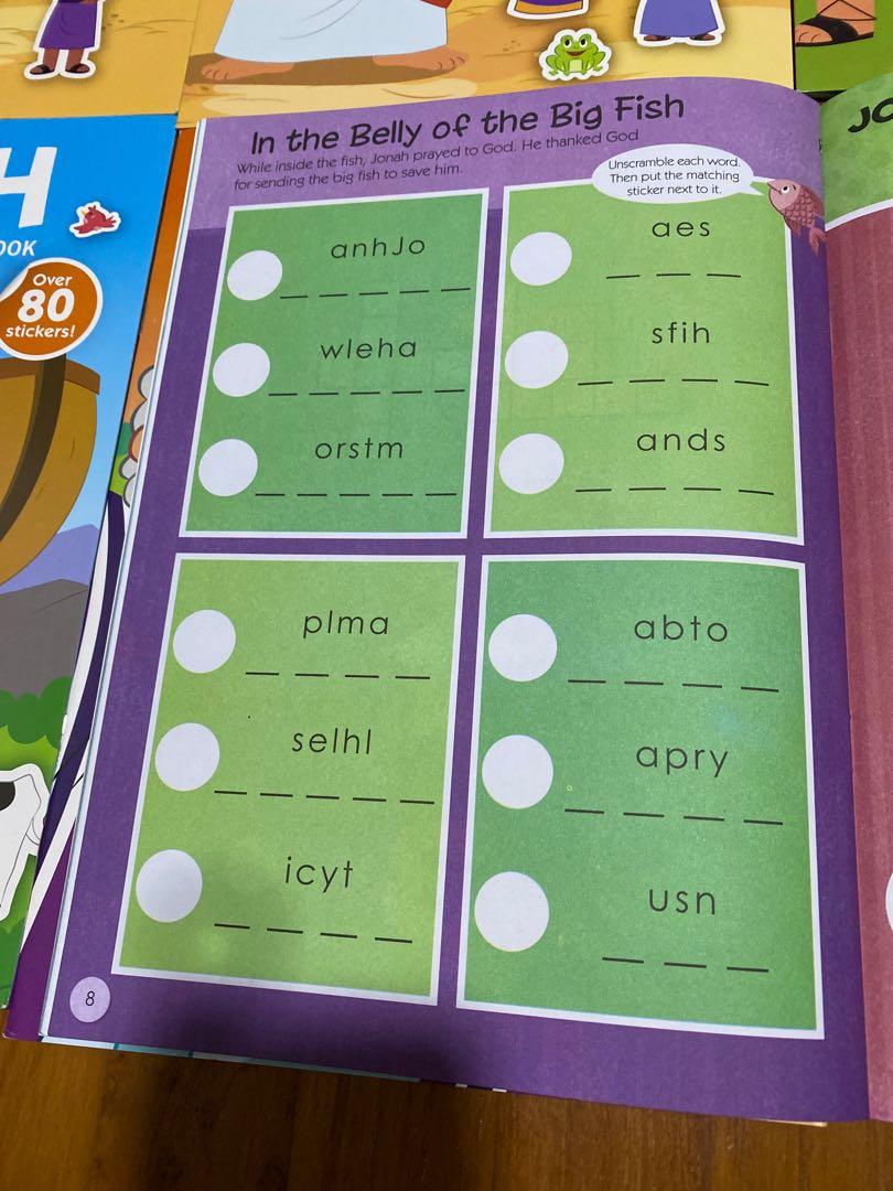 Bible activity and sticker books set of 6, Hobbies & Toys, Books ...