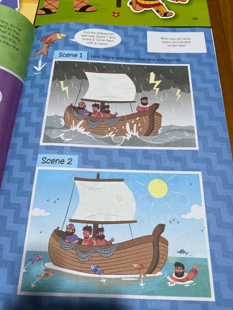 Bible activity and sticker books set of 6, Hobbies & Toys, Books ...