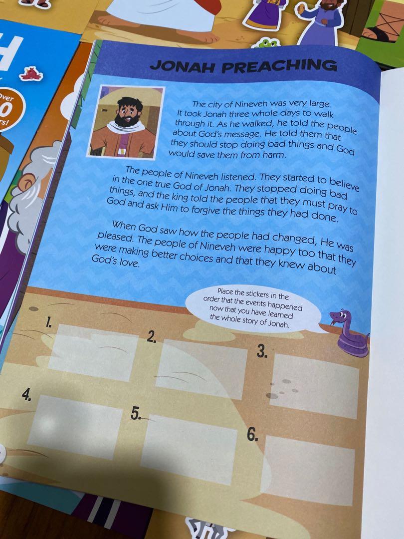 Bible activity and sticker books set of 6, Hobbies & Toys, Books ...
