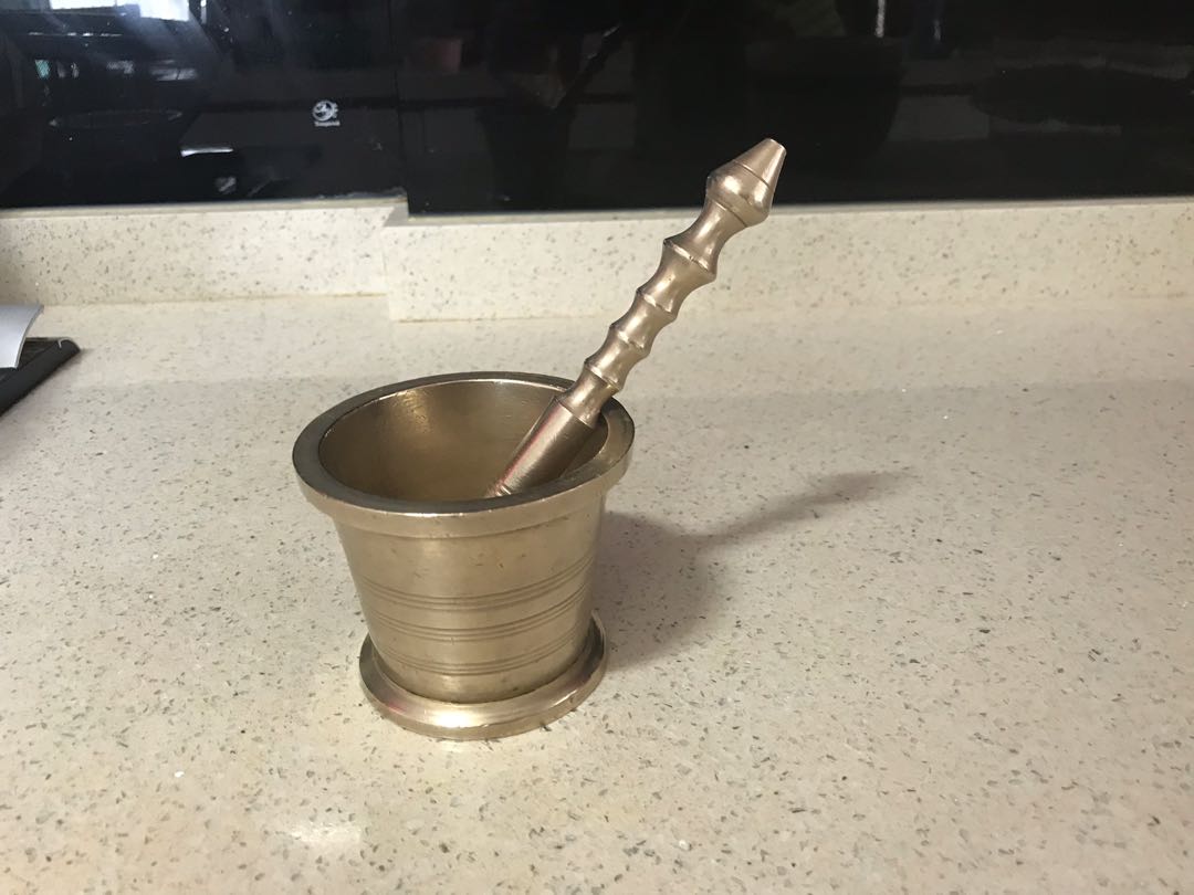 Antique Brass - Mortar & Pastel / Hamam Dasta / Khalbatta, Furniture ...
