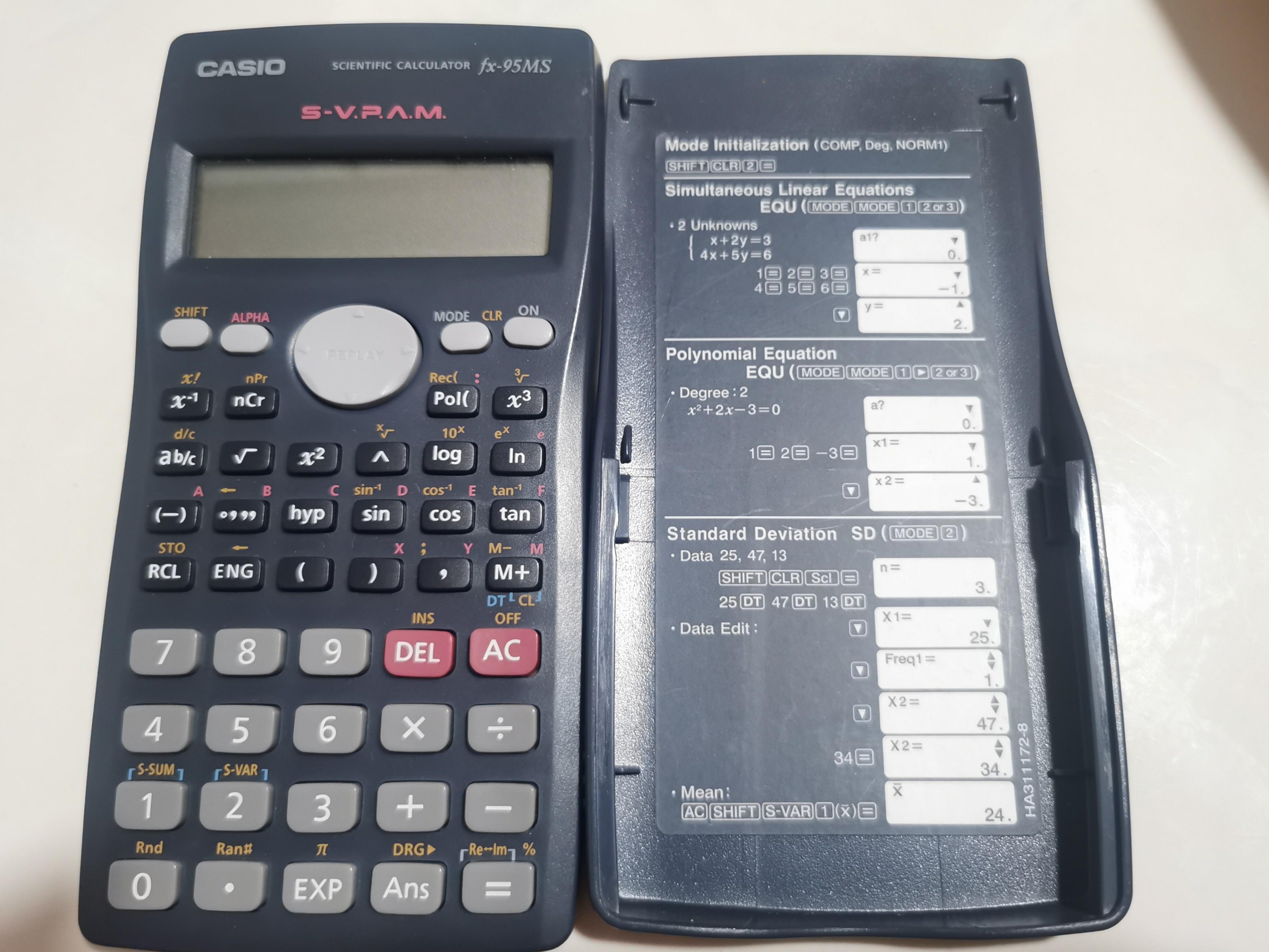 Casio scientific calculator fx-95MS, Hobbies & Toys, Books & Magazines ...