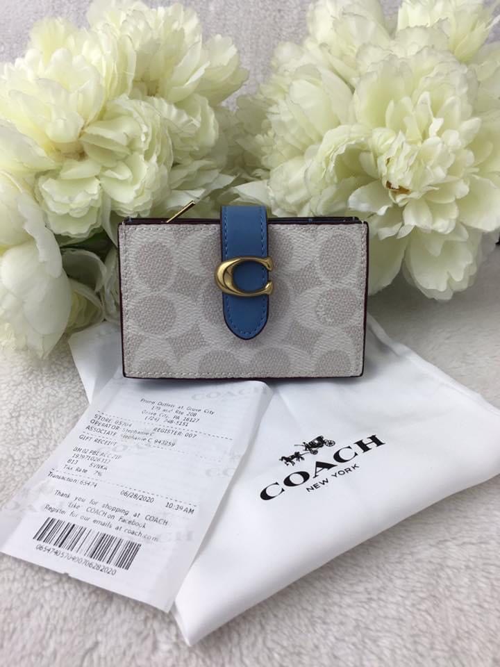 Coach Accordion Card Case Blue, Women's Fashion, Bags & Wallets ...