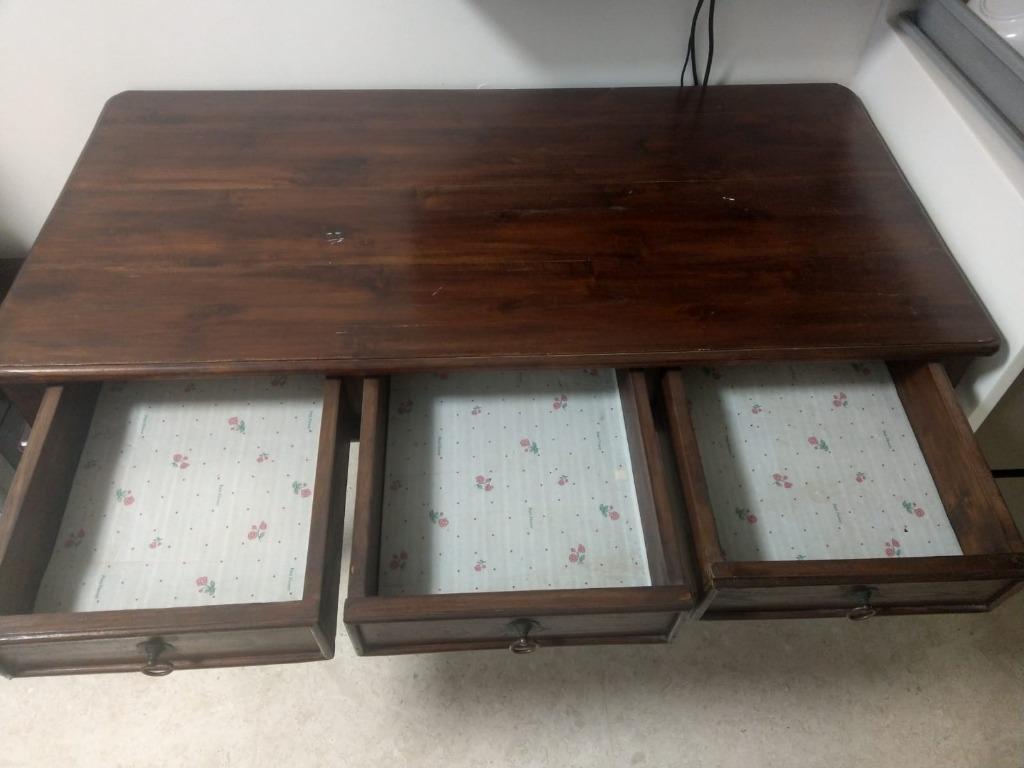 Custom Made Study Table with Drawers 120cm by 60cm, Furniture & Home ...