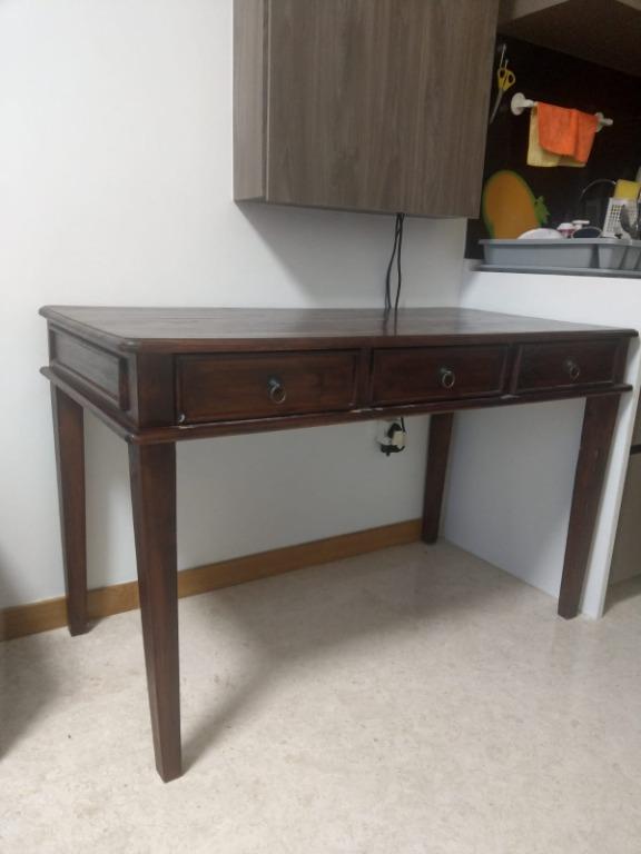 Custom Made Study Table with Drawers 120cm by 60cm, Furniture & Home ...