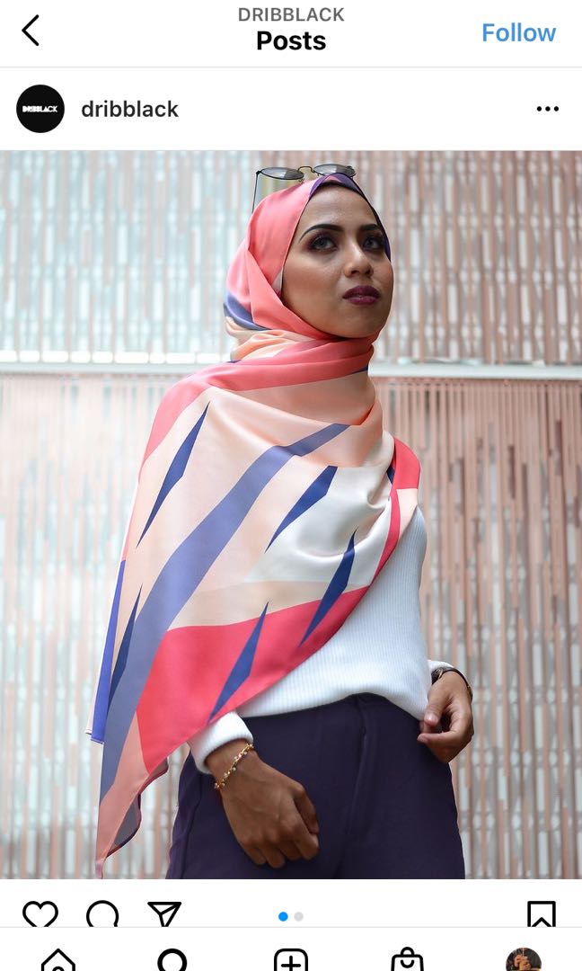 Dribblack satin shawl, Women's Fashion, Muslimah Fashion, Hijabs on ...