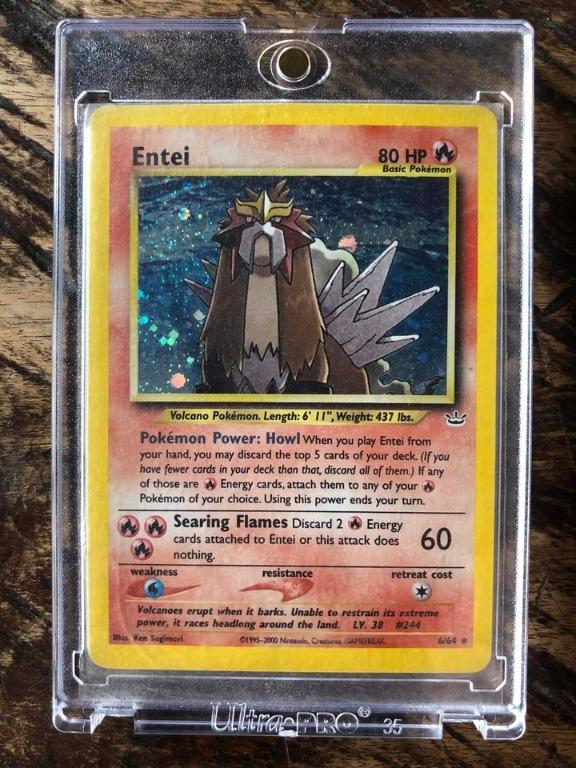 Entei (Neo Revelations Unlimited 6/64) Holographic Pokemon Trading Card ...