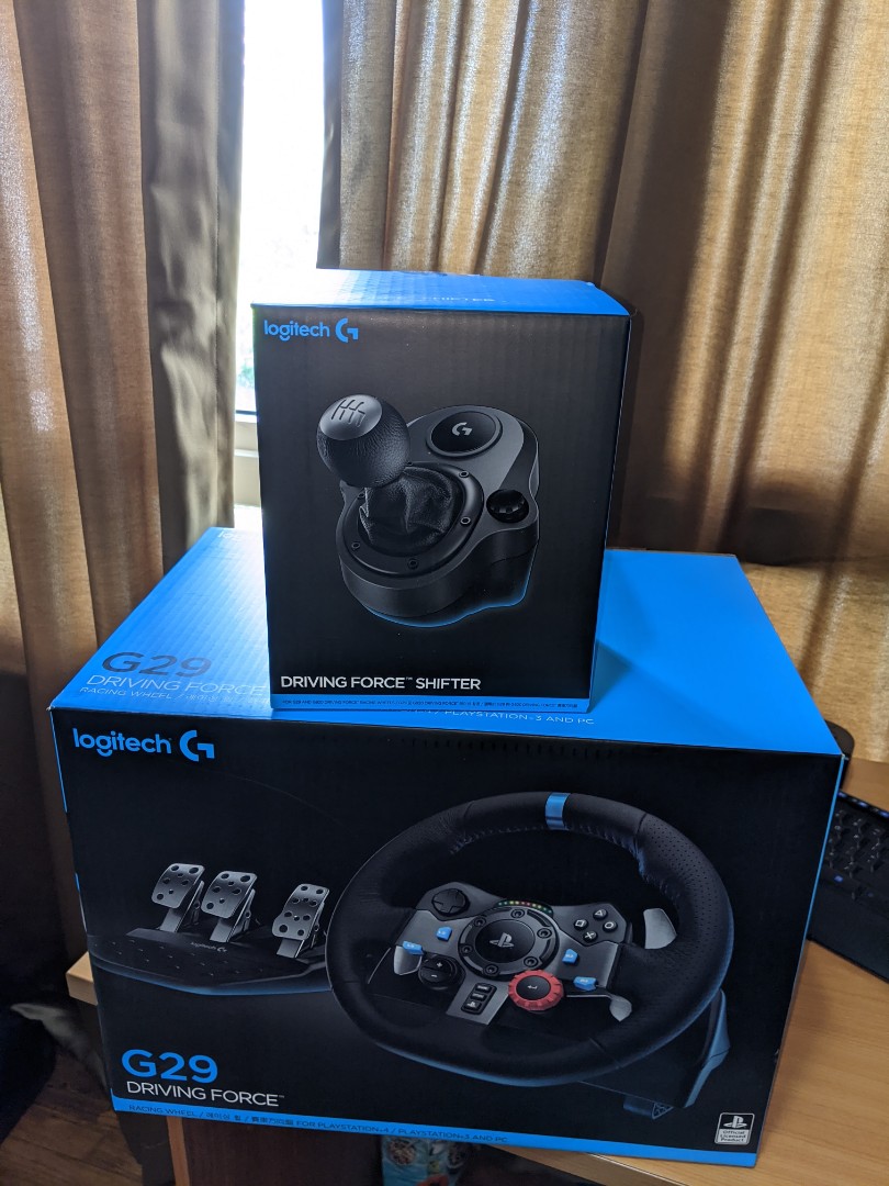 G29 Logitech steering wheel + pedal + shifter, Video Gaming, Gaming ...