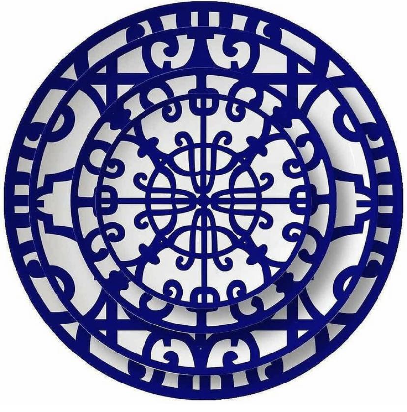 Geometric design plates set of 4, Furniture & Home Living, Kitchenware ...