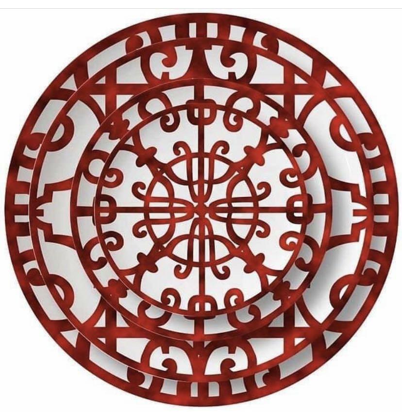 Geometric design plates set of 4, Furniture & Home Living, Kitchenware ...