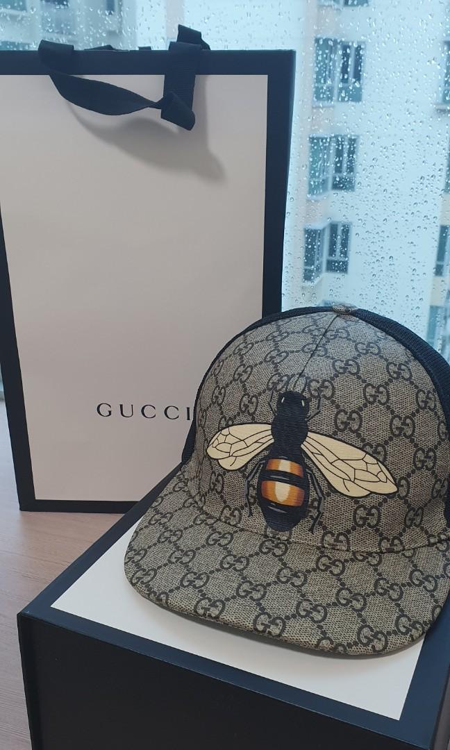 Gucci Supreme Bee Cap, Luxury, Accessories on Carousell