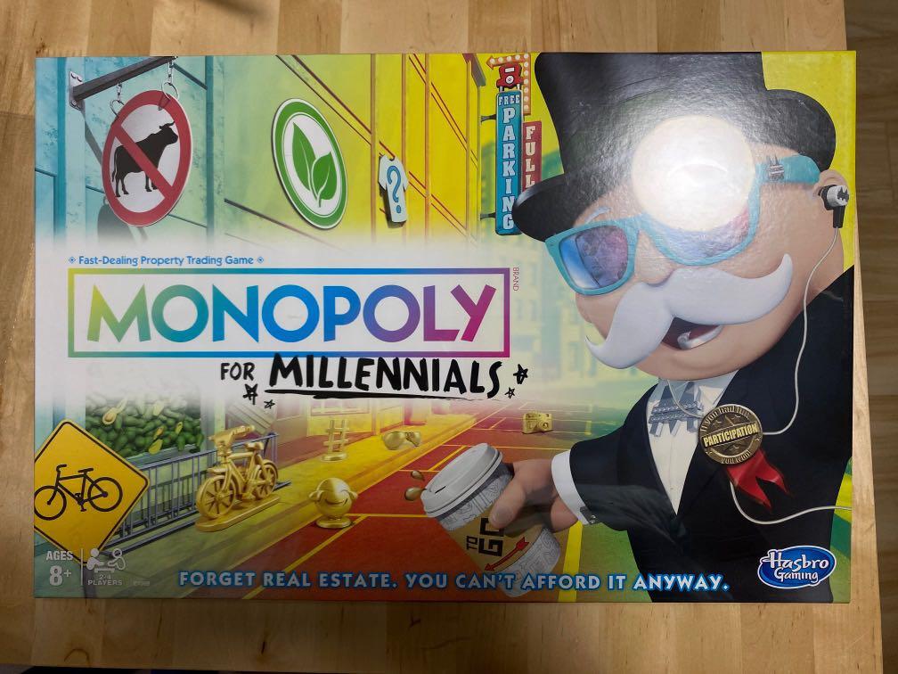 Hasbro Monopoly for Millennials, Hobbies & Toys, Toys & Games on Carousell