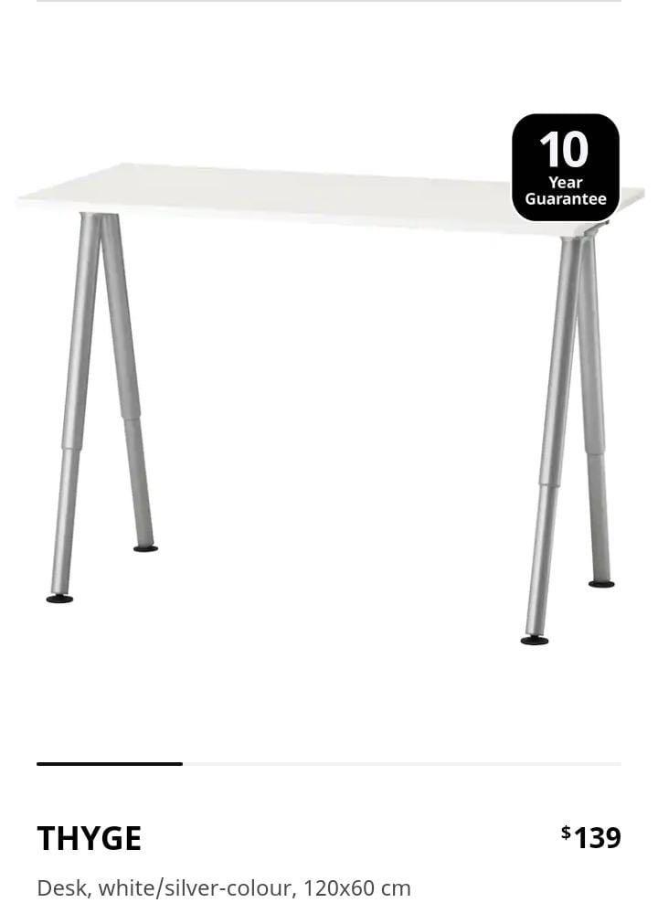 Ikea Thyge Desk, Furniture & Home Living, Furniture, Tables & Sets on ...