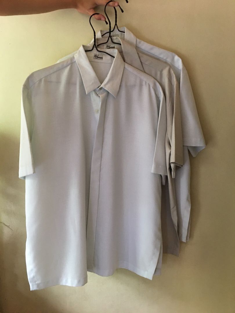 SALE‼️ Light Color Barong/Polo (Uniform), Men's Fashion, Tops & Sets ...