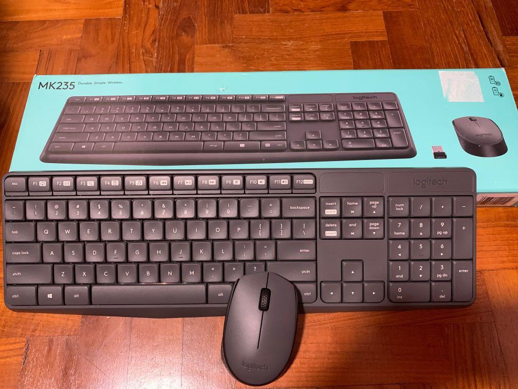 Logitech MK235 Wireless Keyboard and Mouse, Electronics, Computer Parts ...