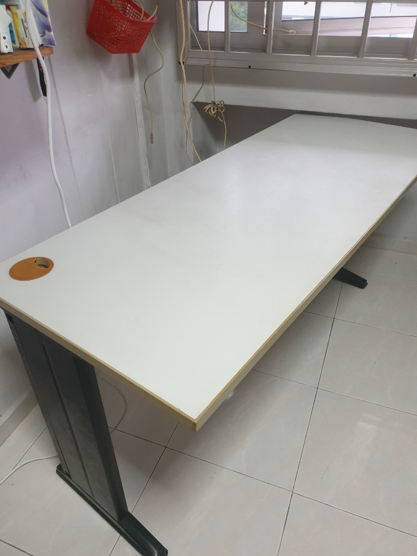 Long study table, Furniture & Home Living, Furniture, Tables & Sets on ...