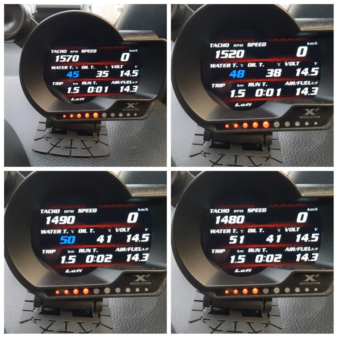 Lufi XF Revolution OBD2 Gauge with RPM Shift Light, Car Accessories ...