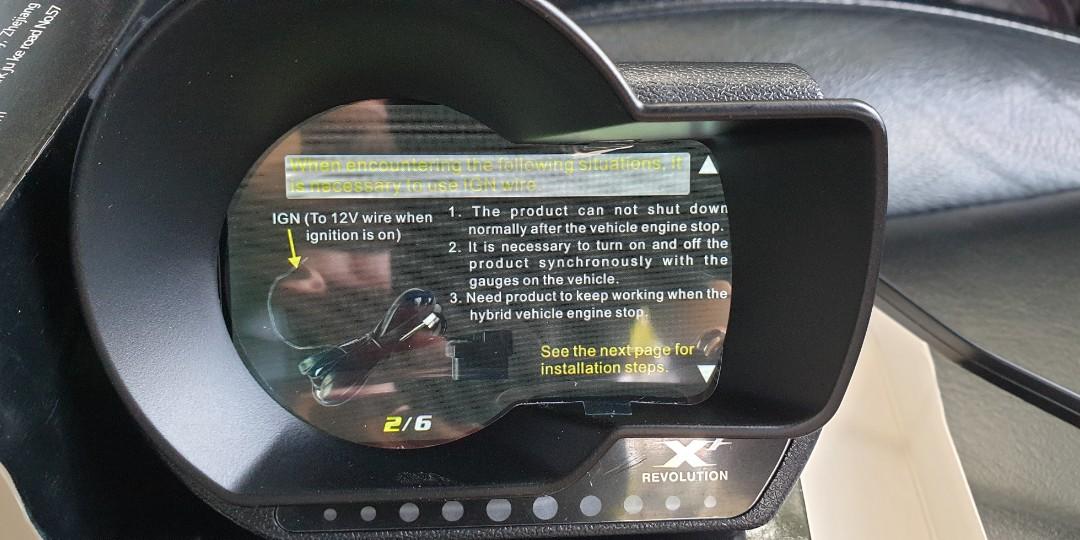 Lufi XF Revolution OBD2 Gauge with RPM Shift Light, Car Accessories ...