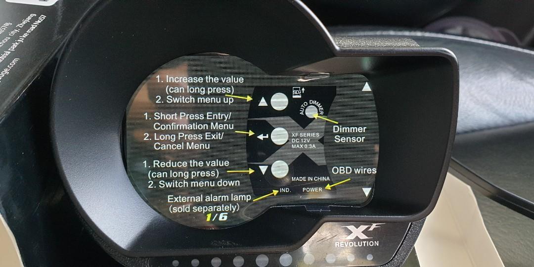 Lufi XF Revolution OBD2 Gauge with RPM Shift Light, Car Accessories ...