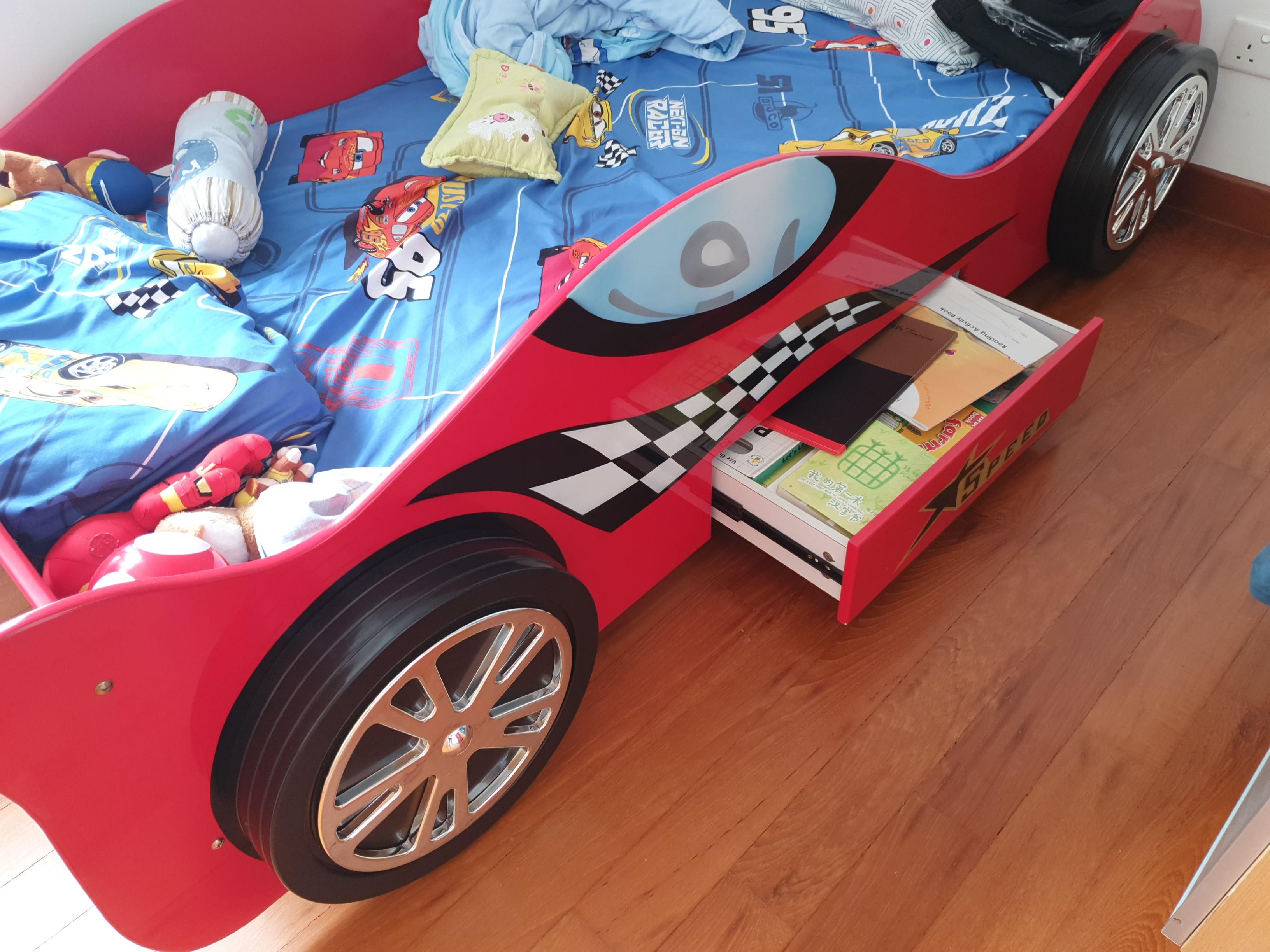 Preloved Red Car Bed (Single) frame, Furniture & Home Living, Furniture ...